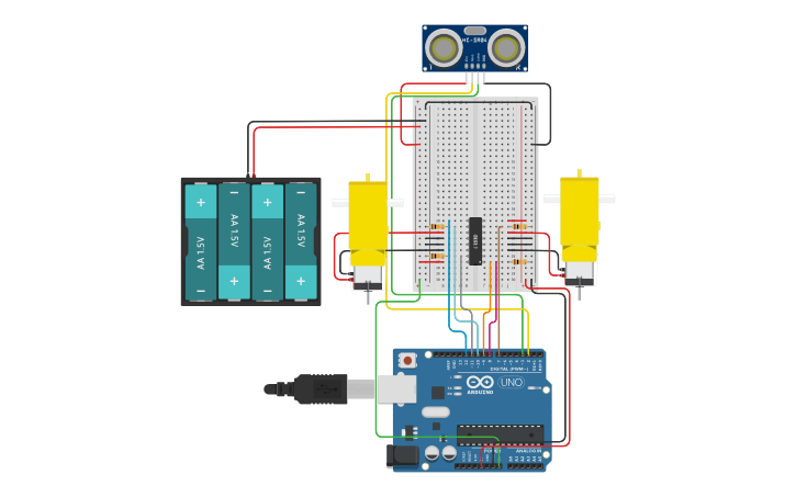 Circuit design Robot - Tinkercad