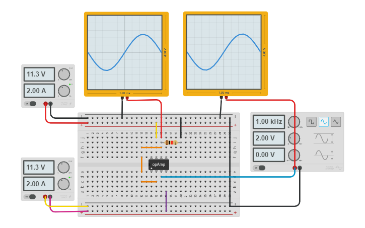 Circuit Design Lab 7 Voltage Follower Op Amp Tinkercad