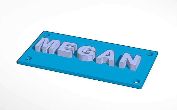 3D design Megan's 3D Keyring - Tinkercad