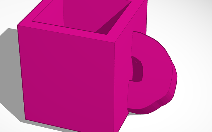 3D design square cup - Tinkercad