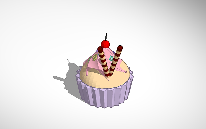 3D design cupcake - Tinkercad