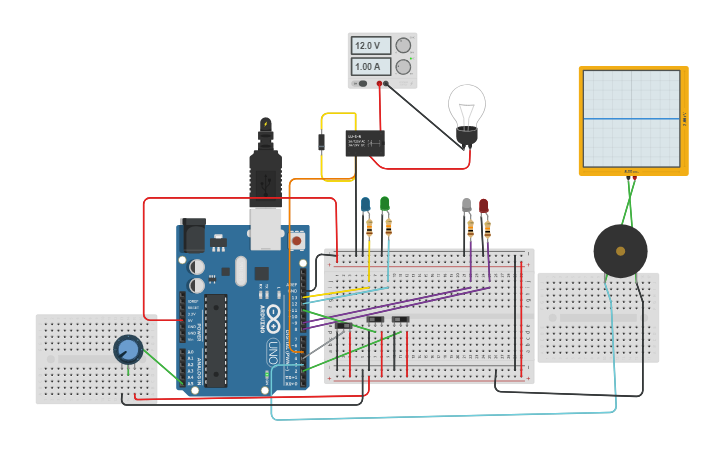 Circuit design Embedded C Door Locking System | Tinkercad