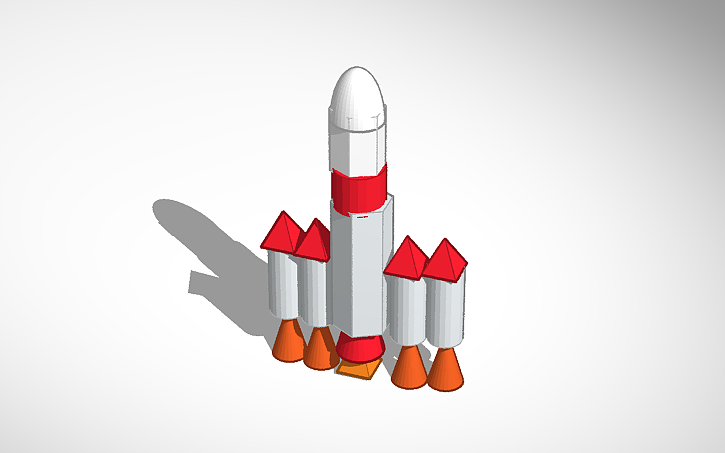 3D design PSLV Rocket | Tinkercad