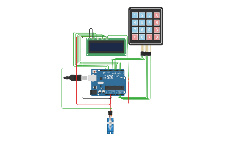 Circuit Design Arduino Tinkercad Password Access Control Circuit With Lcd Tinkercad