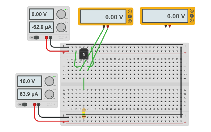 Circuit design Transistor NPN - Tinkercad Circuit design Transistor NPN - Tinkercad
