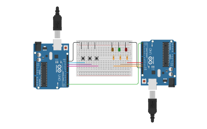 Circuit design Comunicação Serial Arduino - Tinkercad Circuit design Comunicação Serial Arduino - Tinkercad