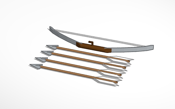 3D design bow and arrows | Tinkercad