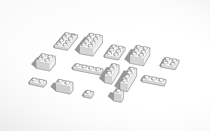 3D design Lego Pieces - Tinkercad