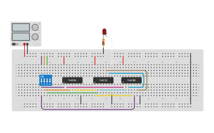 Circuit Design Function Using Basic Gates Tinkercad