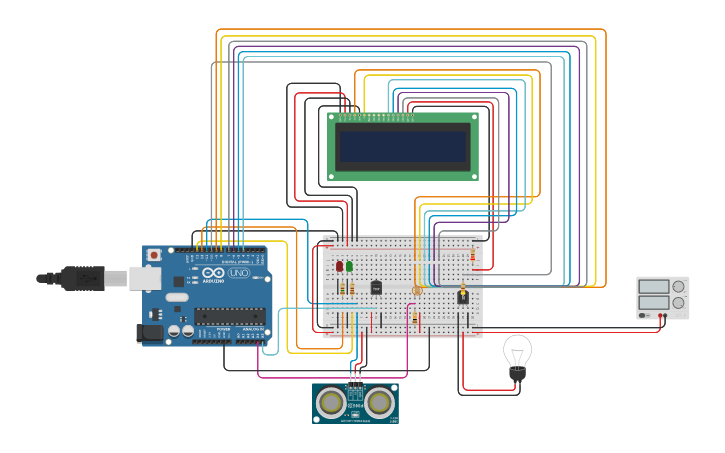 Circuit design Granja autónoma - Tinkercad