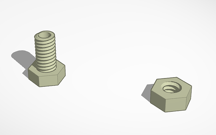 3D design bolt #2 - Tinkercad