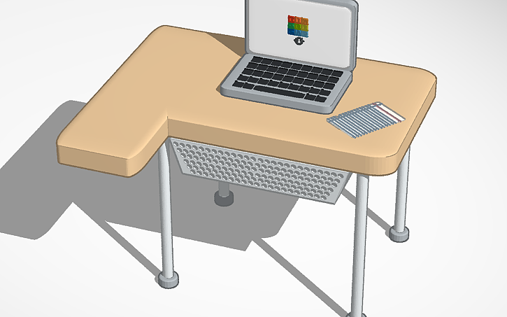 3D design Fully Functional School Desk in Sim Lab! - Tinkercad