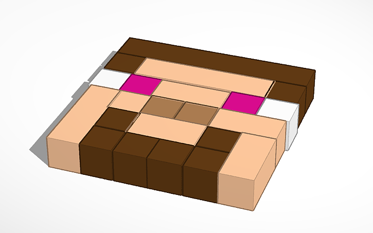 3D design Minecraft Steve´s Face | Tinkercad