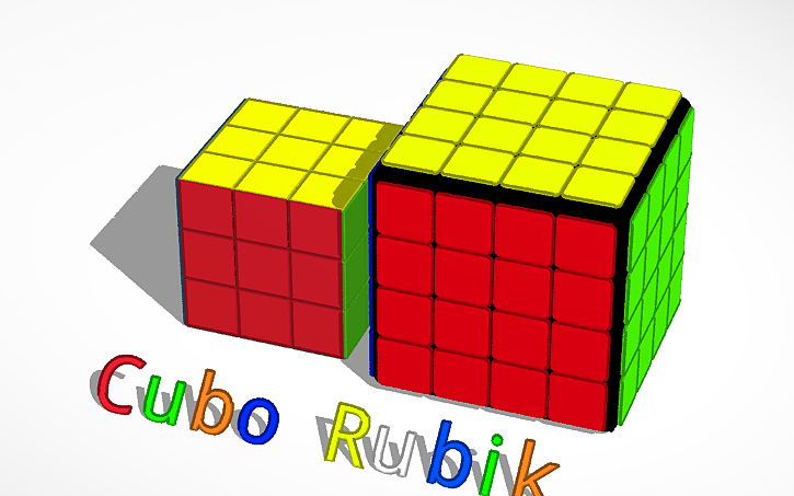 3D design Cubo Rubik 3x3 y 4x4 | Tinkercad