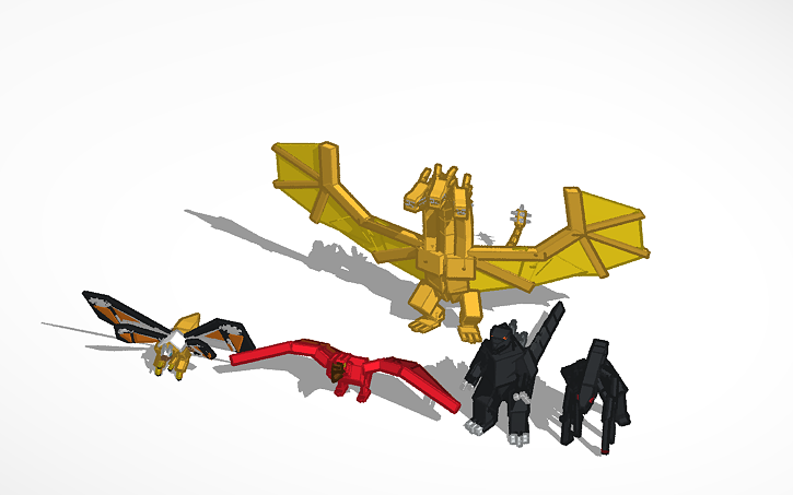 3D design godzilla - Tinkercad