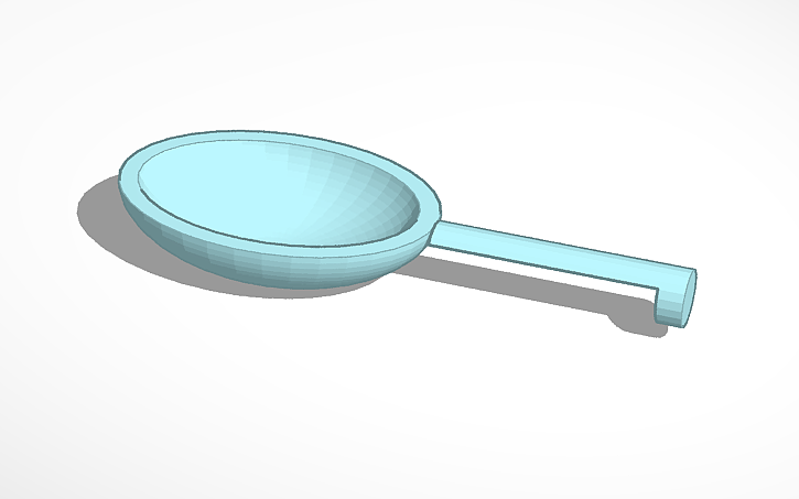 3D design sendok obat - Tinkercad