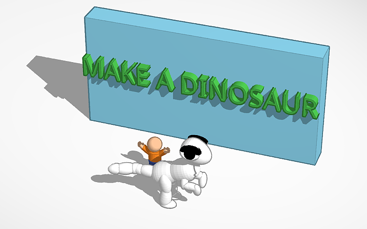 3D design Make a dinosaur challenge entry - LAzy-o-saurus - Tinkercad