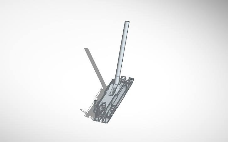 3D design Schwerer Gustav 800mm Railway Gun (80cm Kanone) - Tinkercad