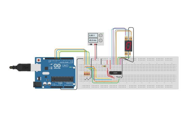 Circuit design Circuito Simples Display (common cathode) 7 Segm. CD4511 ...