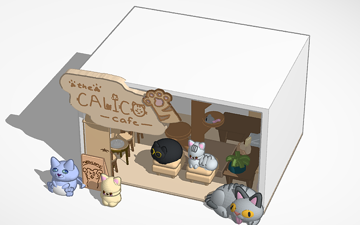3D design calico cafe collab !! - Tinkercad