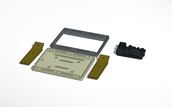 3D design 7" touch LCD | Tinkercad