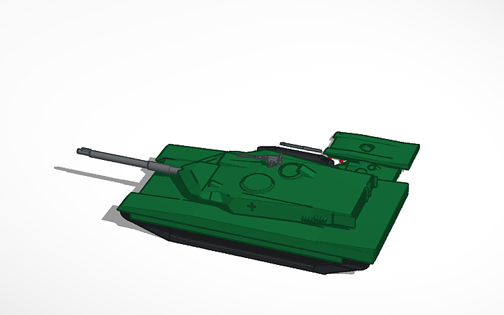 3D design Leopard 2 tank + printable format - Tinkercad