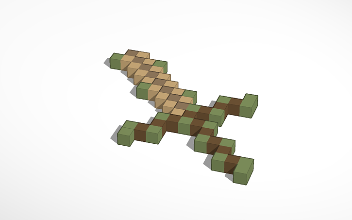 3D design Wooden sword texture pack, Tree Sword - Tinkercad