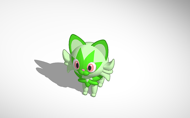 3D design Sprigatito - Tinkercad