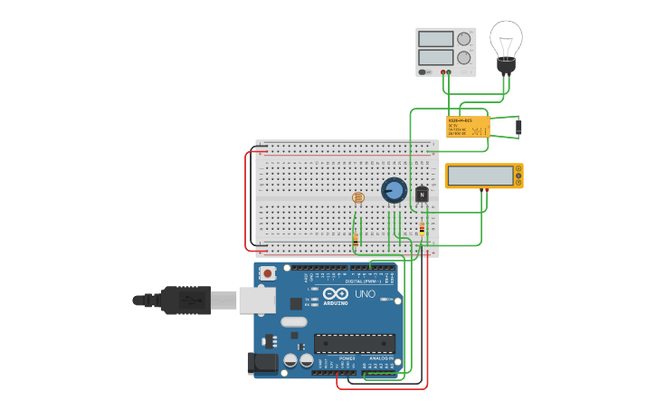 Circuit design lampada - Tinkercad