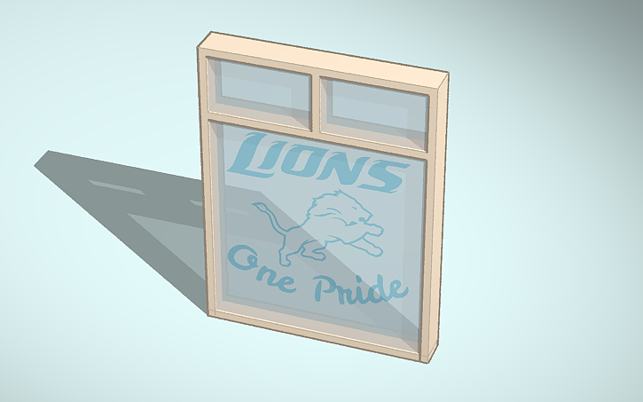 3d Design Copy Of Hlmodtech Lions Frosty Window Art Contest Submission Tinkercad