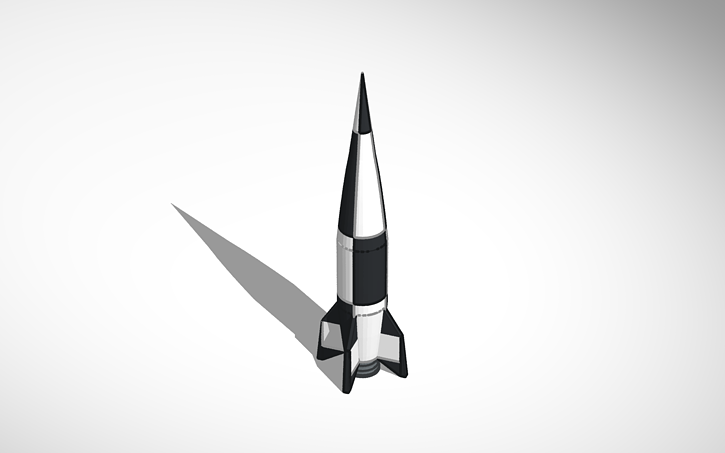 3D design V2 Hitler's Rocket - Tinkercad