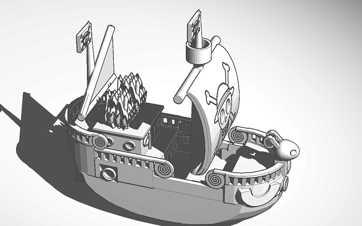 3D design Copy of one piece pirate ship - Tinkercad