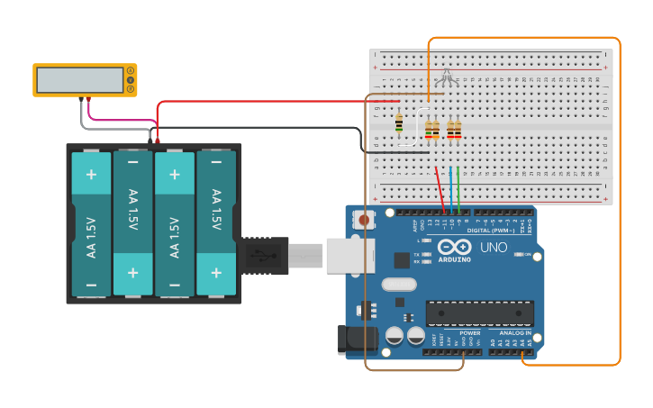 Circuit design Testeur batteries 3 | Tinkercad