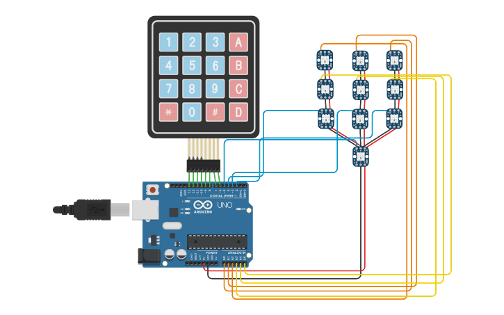 Circuit design Matrix - Tinkercad