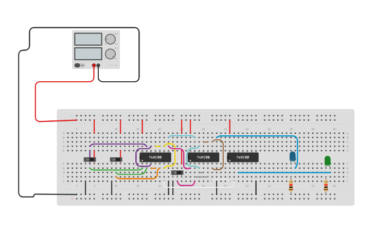 Circuit design full subtractor using nand gates - Tinkercad