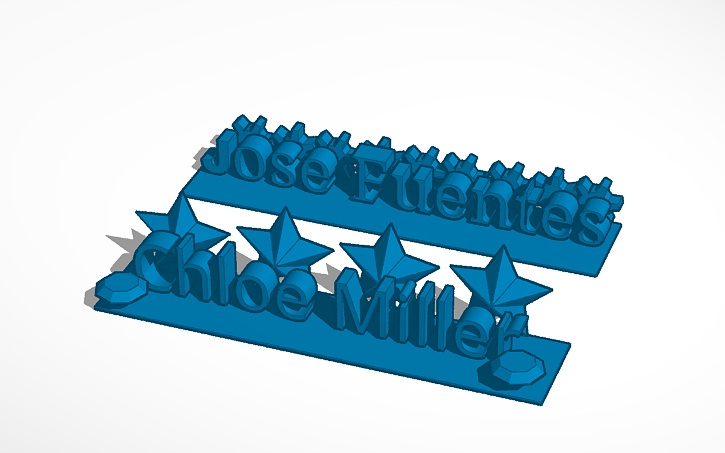 3D design Name plates - Tinkercad
