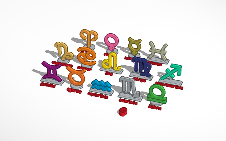 3D design zodiac keychain table decor | Tinkercad