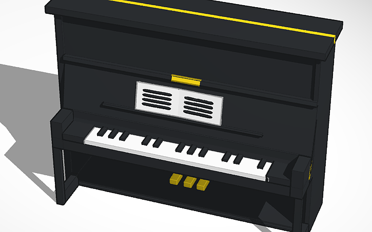 3D design piano - Tinkercad