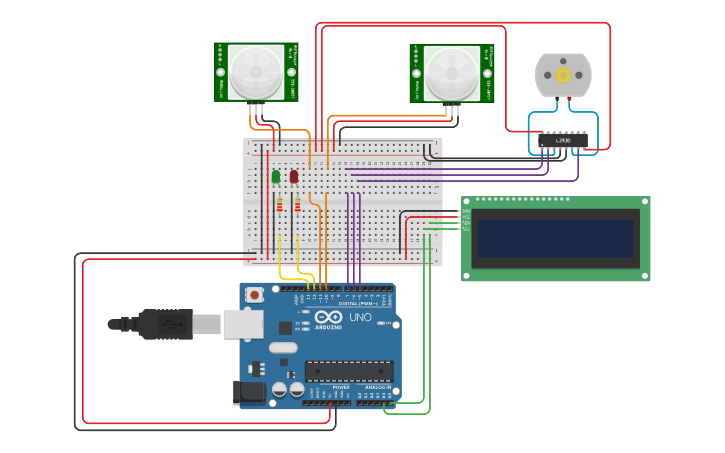 Circuit design Automatic Fitting Room - Tinkercad