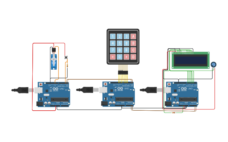 Circuit design Door lock on Arduino Uno - Tinkercad