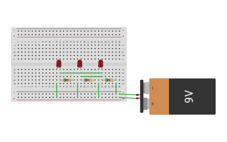 Circuit Design Multiple Led And Resistors In A Parallel Circuit Tinkercad