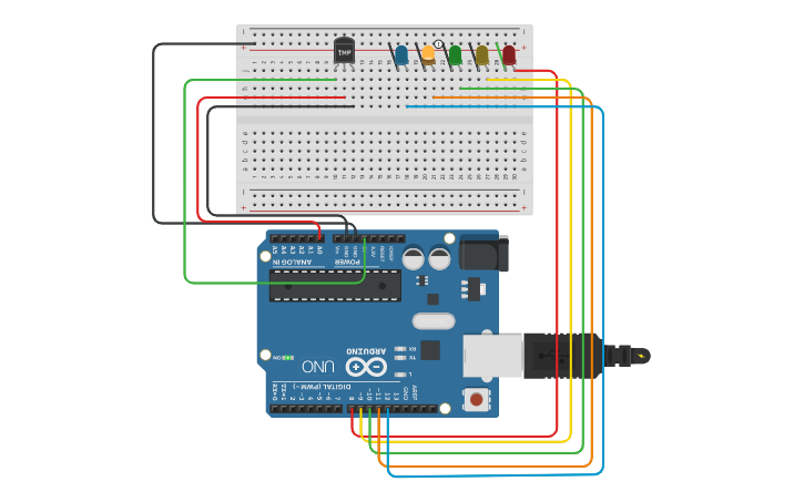 Circuit design Tmp-2 | Tinkercad