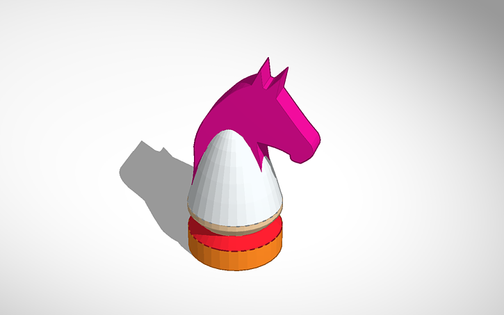 3D design Chess Piece - Knight - Tinkercad