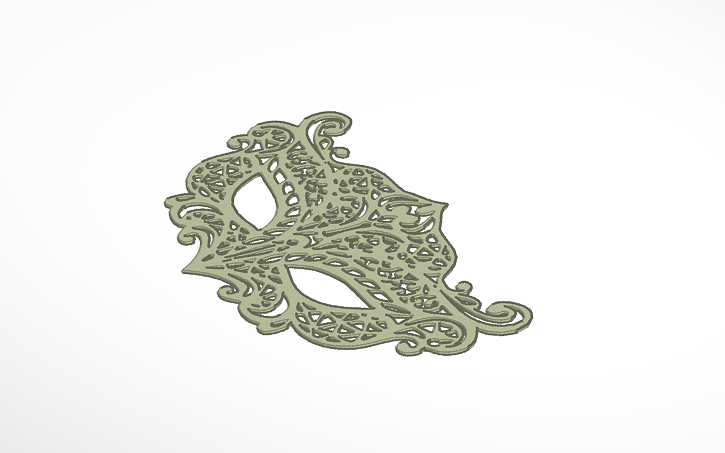 3D design Masquerade mask 02 - Tinkercad