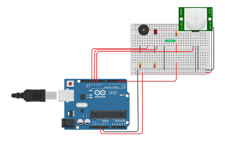 Circuit Design Vibration Sensor Tinkercad
