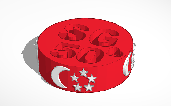 3D design Suyin SG50 logo desk tidy 2n5 - Tinkercad