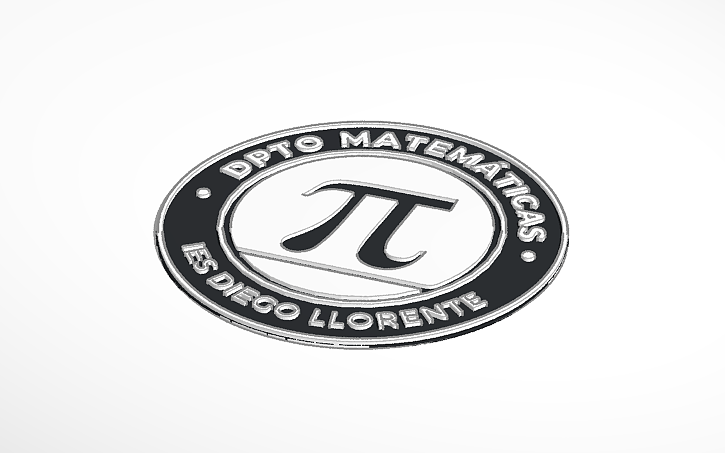 3D design LOGO DPTO MAT - Tinkercad