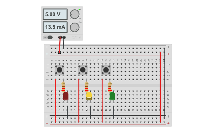 Circuit Design Simple Push Button Led Tinkercad