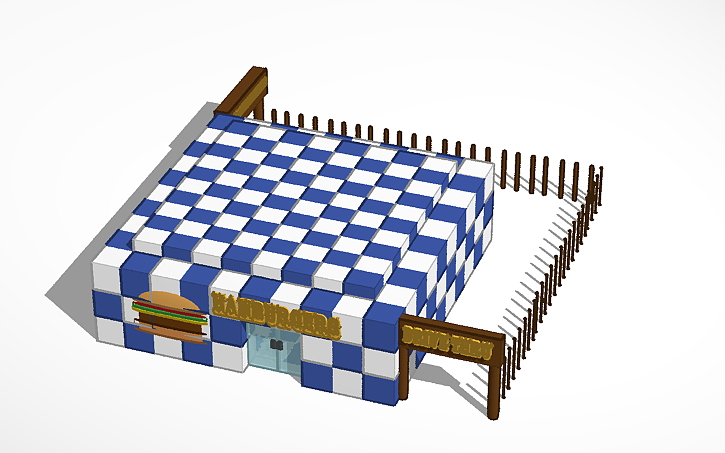 3D design Burger shop - Tinkercad