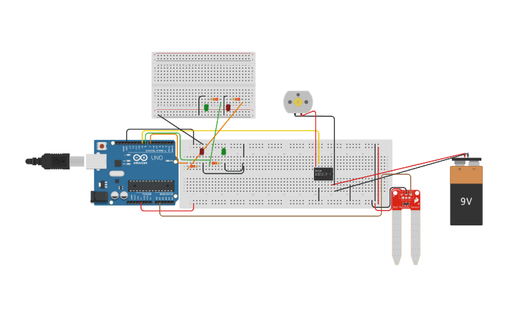 Circuit Design Water Sensor Tinkercad